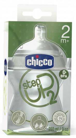 Chicco plastična flašica sa silikonskom cuclom StepUp 250ml 4m+ 600711