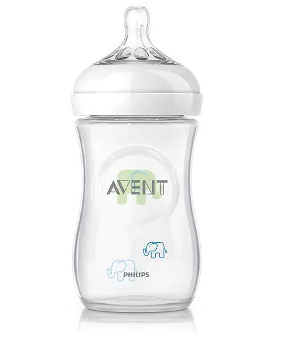 Avent Flašica za bebu Natural 260ml Slon plava