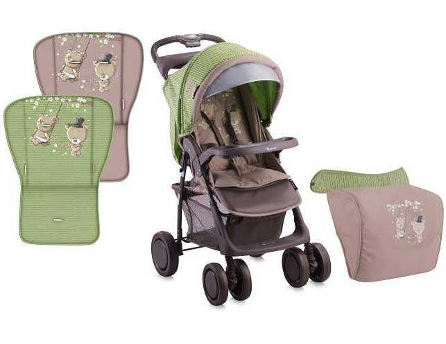Lorelli Bertoni Kolica za bebe Foxy Beige n Green Bears sa prekrivačem