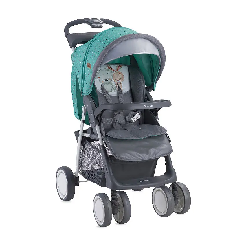 Lorelli Kolica za bebe 6m+ sa pokrivačem Foxy Green Grey Friends 10020521704A