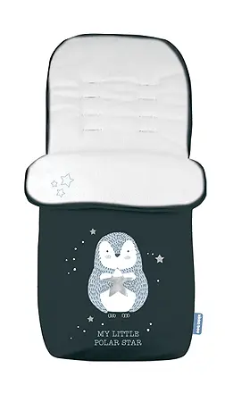 KIKKA BOO Zimska navlaka za kolica POLAR Pingui Black 31108040051