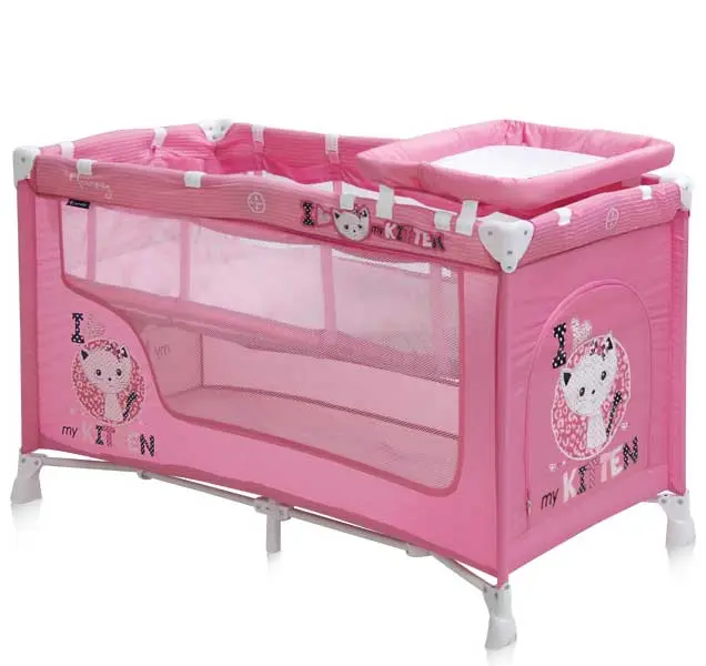 Bertoni Lorelli Prenosivi krevetac Nanny sa 2 nivoa Pink Kitten