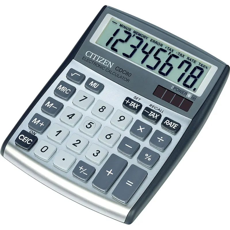 Stoni kalkulator Citizen CDC-80 8 cifara srebrni