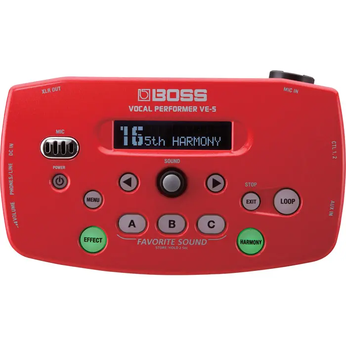 Procesor za obradu glasa sa efektima Boss VE-5 RD Vocal Processor crveni 714843