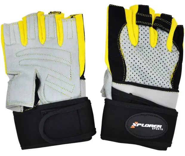 Fitnes rukavice Xplorer sivo-žute XL 06644