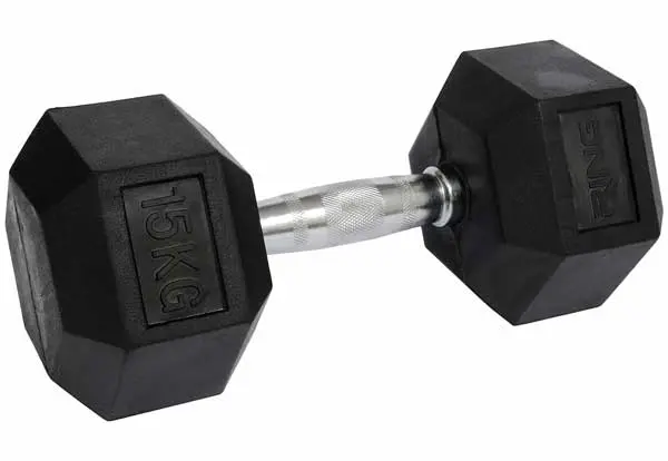 Bučica gumirane HEX 1x15kg RING DB6101-15