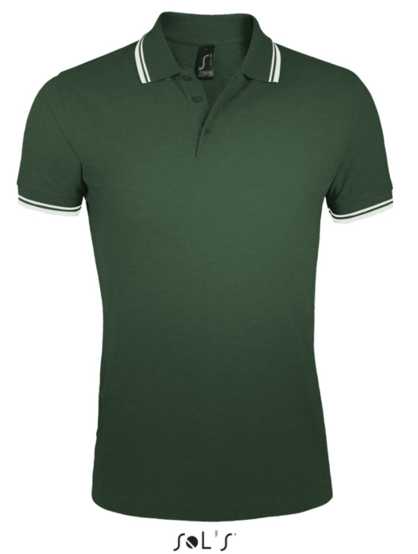Polo majica za muškarce veličina XXL Sols Pasadena Forest Green/White 00577