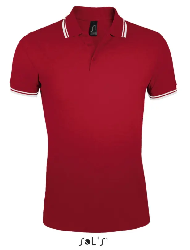 Polo majica za muškarce veličina XL Sols Pasadena Red/White 00577