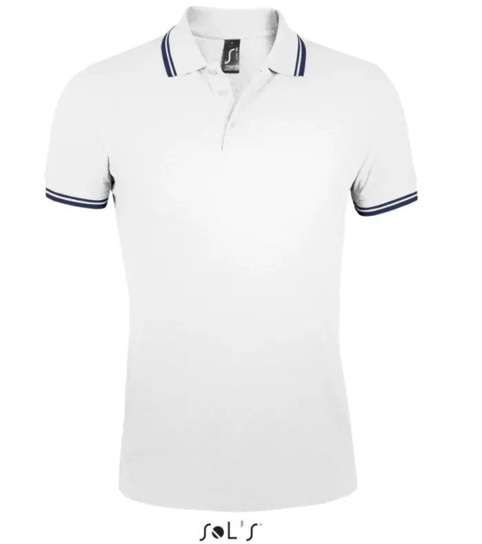 Polo majica za muškarce veličina M Sols Pasadena White/Navy 00577