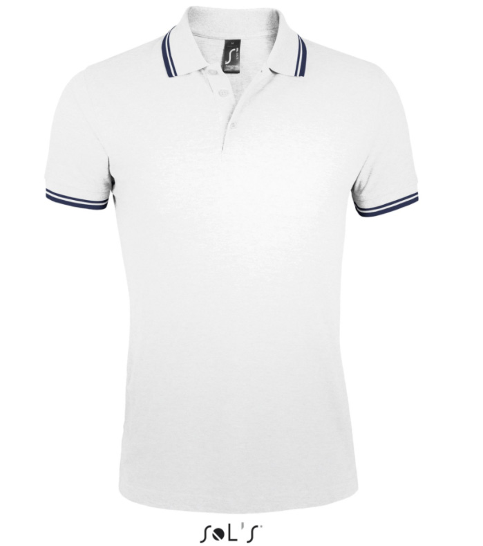 Polo majica za muškarce veličina L Sols Pasadena White/Navy 00577