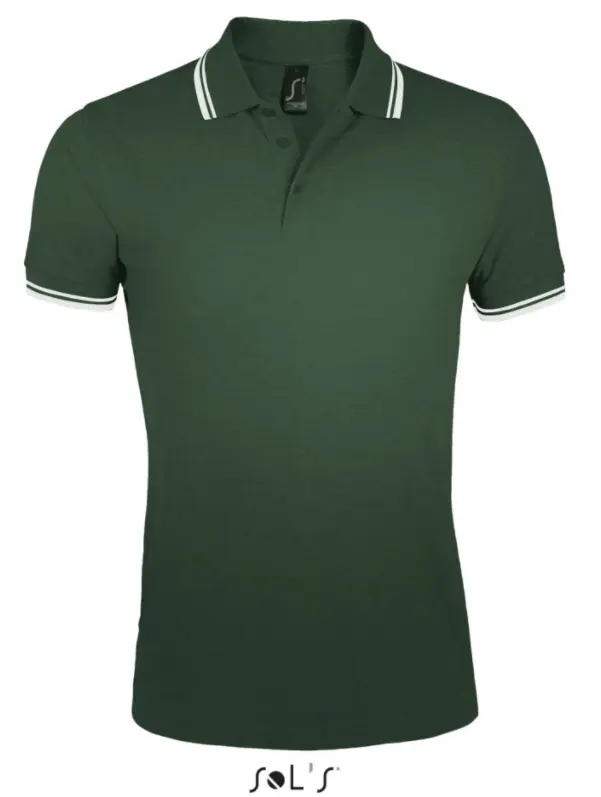Polo majica za muškarce veličina 3XL Sols Pasadena Forest Green/White 00577
