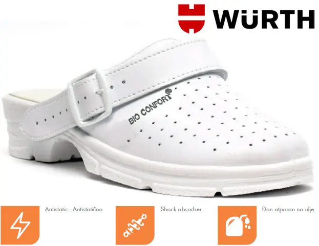 Wurth Ženska Radna klompa Digiti-W bela O1 vel. 38