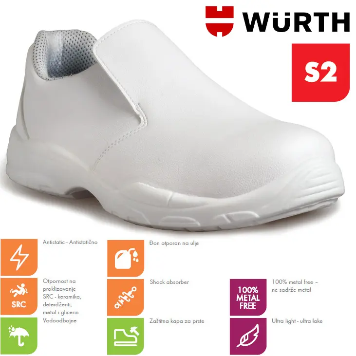 Wurth Bezbednosne cipele Lotus Bele S2 Plitke vel. 44