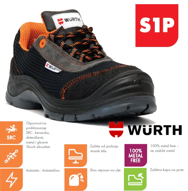 Wurth Bezbednosne cipele Atina S1P plitke vel. 39