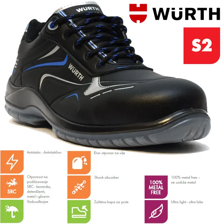 Wurth Bezbednosne cipele Mistral S2 Plitke vel. 43