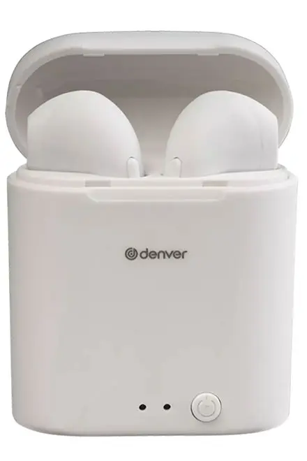 True Wireless Bluetooth Earbuds Denver TWE-46 White