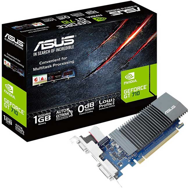 Grafička kartica GeForce GT710 Asus 1GB DDR5 HDMI DVI D-Sub GT710-SL-1GD5