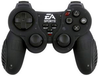 PS2 Wireless Analog Controller crni - EA Sports Edition