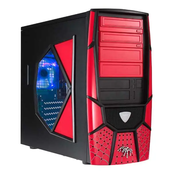 Kućište XPIDER II BLACK/RED, W/ TRANSPARENT SIDE DOOR