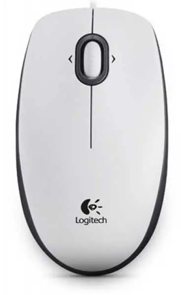 Logitech žični miš B100 OEM beli