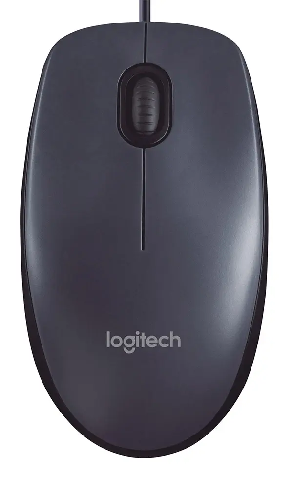 Logitech žični miš M100 tamno sivi