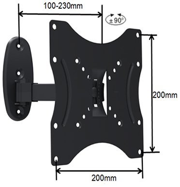 Alpha Zglobni zidni nosač televizora dijagonale 17-42 inča 023471