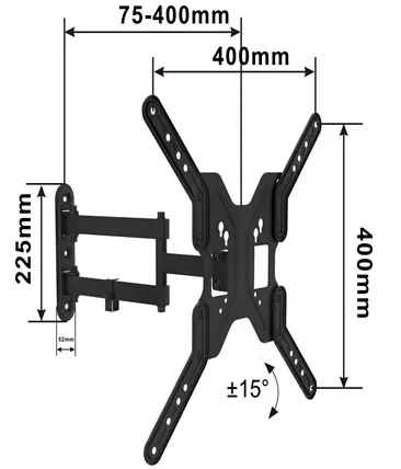 Alpha Long Arm Zidni nosač za televizor 17-55 inča 024333