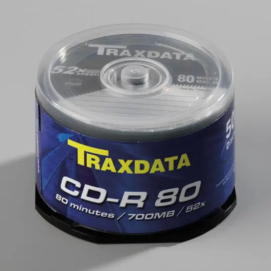Traxdata CD-R 80 MIN. SILVER 52X BRAND CAKE 50