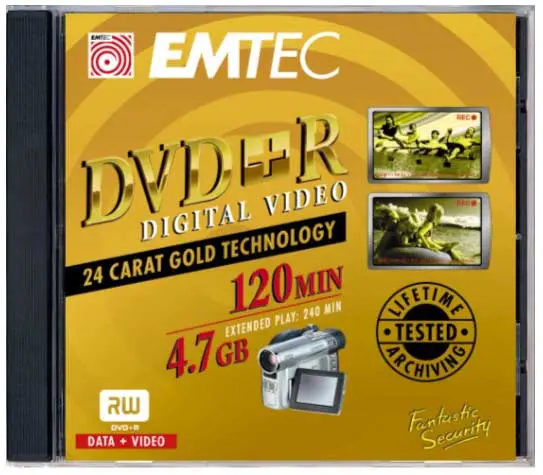 EMTEC zlatni DVD+R diskovi za doživotni backUp digitalnih video zapisa i podataka sa računara