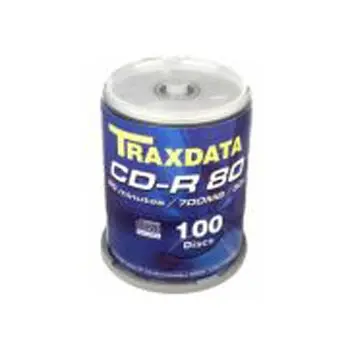 TRAXDATA CD-R 80 MIN. SILVER 52X BRAND CAKE 100