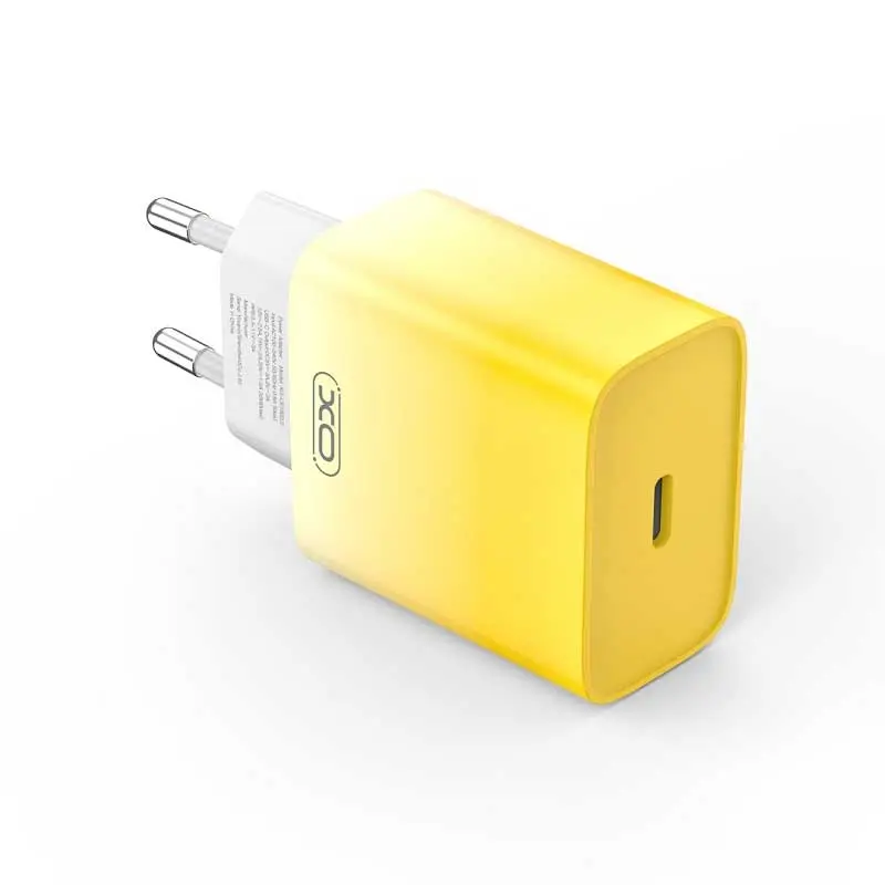 XO Brzi punjač za mobilne uređaje USB-C 30W CE18 žuti