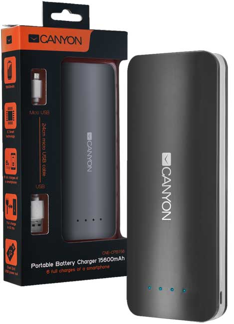 Canyon Powerbank Eksterna baterija 15600 mAh CNE-CPB156DG