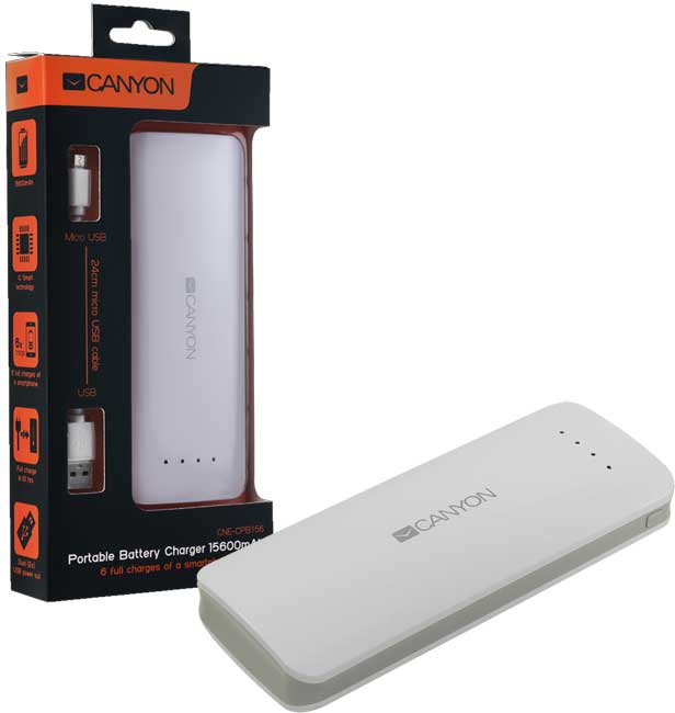 Canyon Powerbank Eksterna baterija 15600 mAh CNE-CPB156W