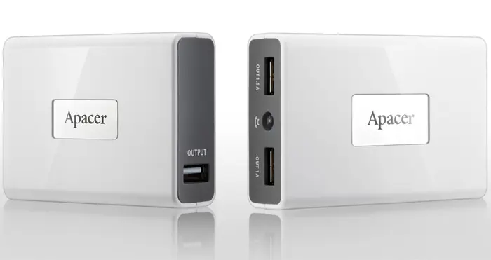 Pomoćna baterija za mobilne uređaje Apacer Mobile PowerBank B120 6600mAh White RP