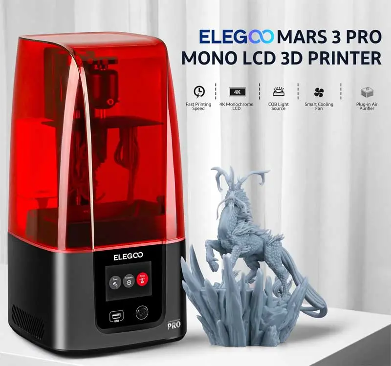 3D Štampač Elegoo Mars 3 Pro mSLA 4K