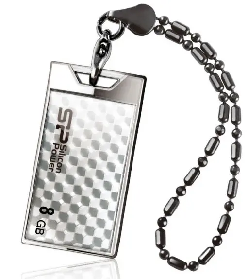 Silicon Power 8GB USB 2.0 Touch 851 Silver SP008GBUF2851V1S