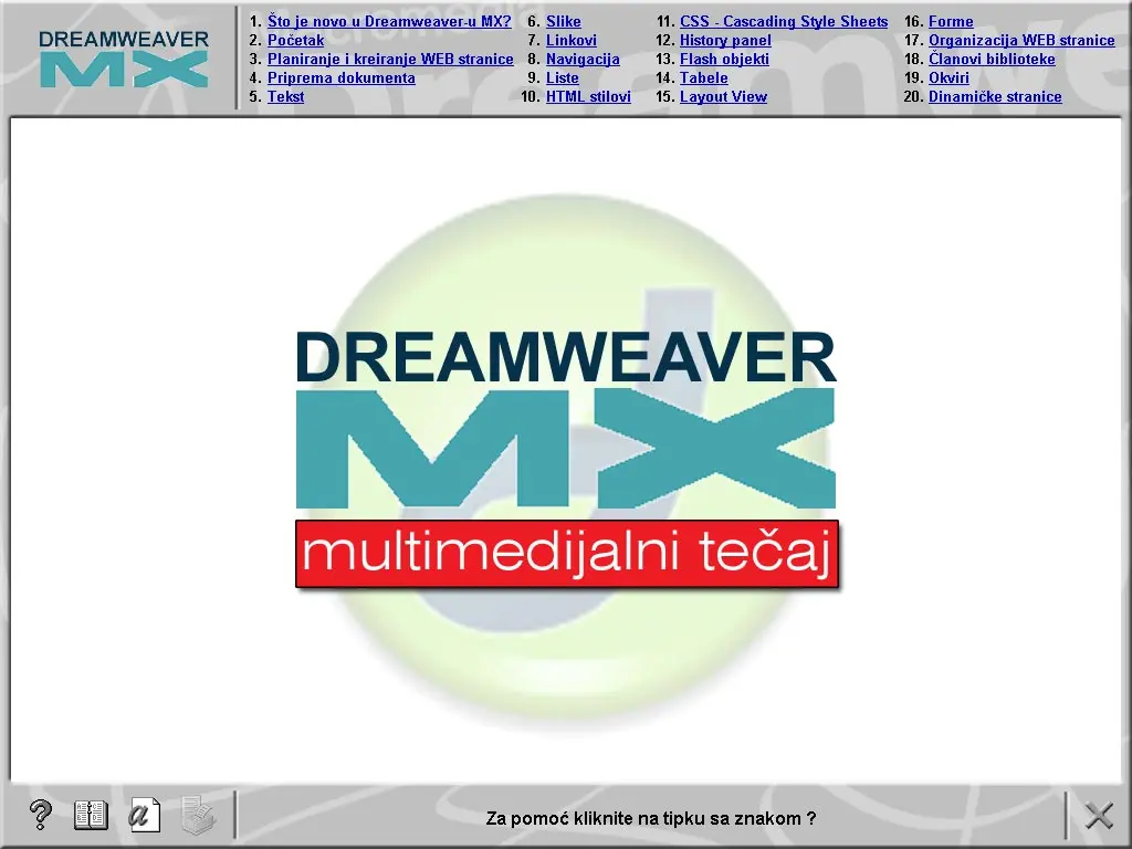 Multimedijalni kurs - Dreamweaver MX