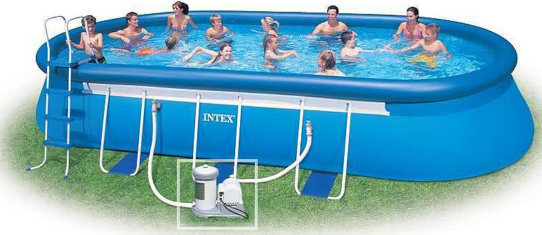 Intex Ovalni Bazen 549 x 305 x 107 cm Sa Kompletnom Opremom 57998