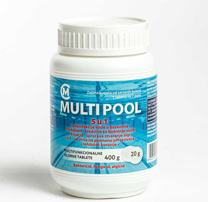 Multi Pool 20g Tablete za tretman vode u bazenima 5u1 400g MCom