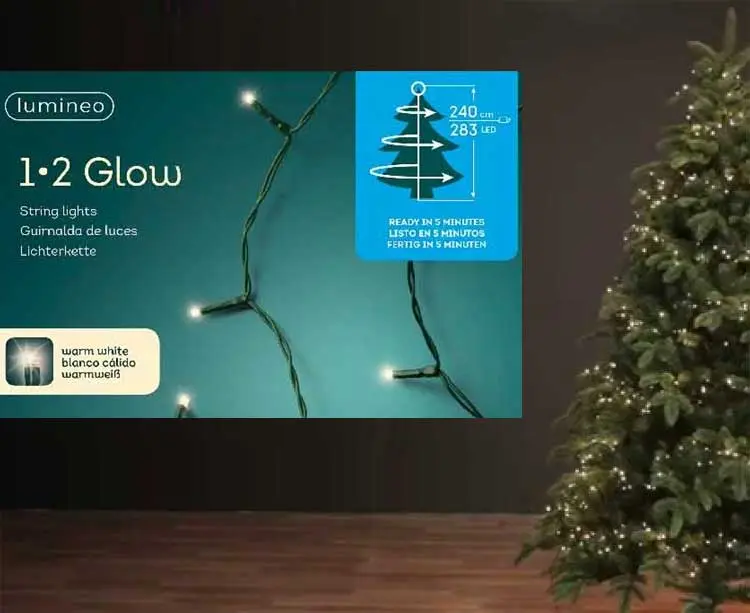Lumineo Novogodišnje stepenaste LED lampice 1-2-glow basic 8 nivoa 283 LED 49.5463