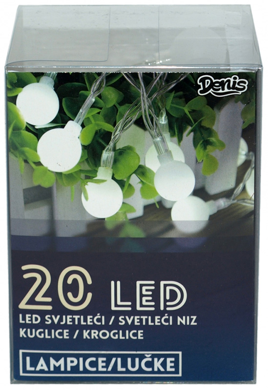 LED kuglice u nizu dužine 190 cm
