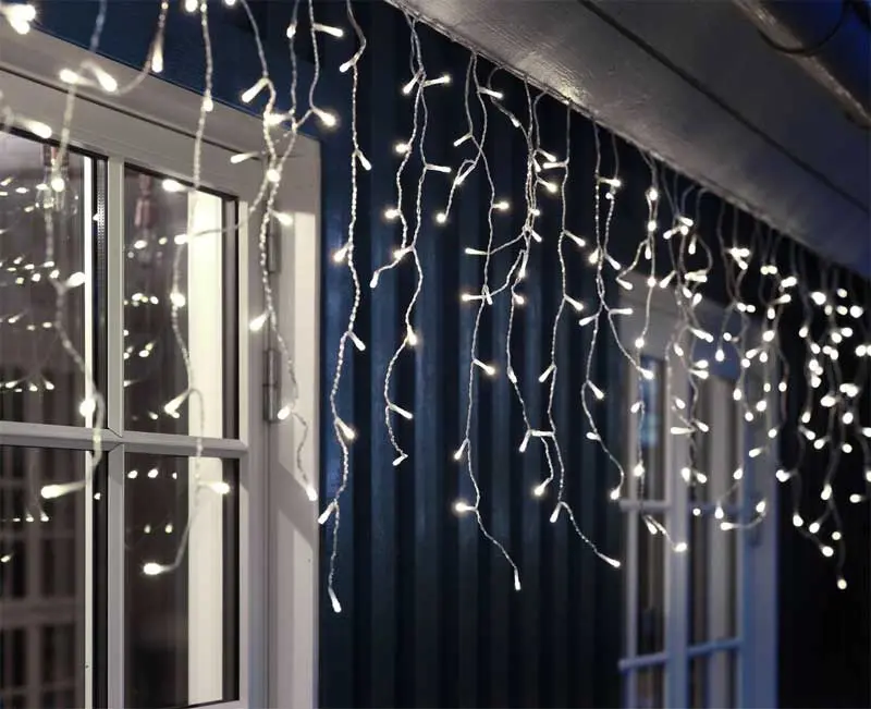 Dekorativne novogodišnje lampice Ledenice 240 LED 9,7 m