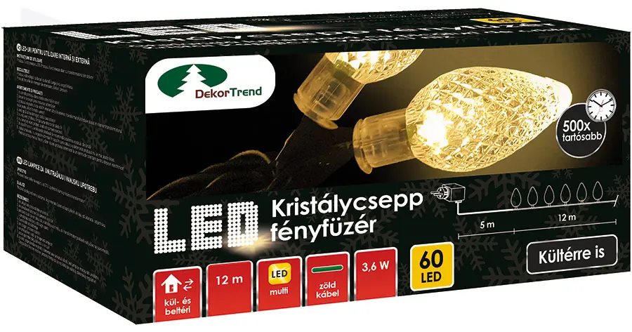 Novogodišnje LED Lampice 12 m + 5 m spoljna i unutrašnja upotreba