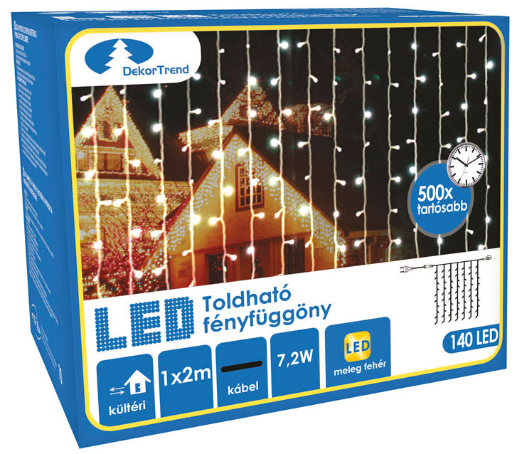 Novogodišnje LED Zavesa Za Spoljnu ili Unutrašnju Upotrebu 1 x 2 m