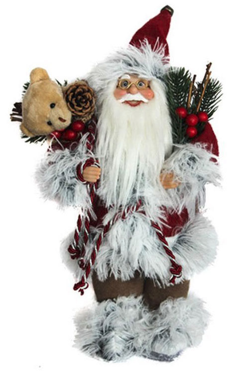 Novogodišnja figura Deda Mraz Deco Santa Red 30 cm