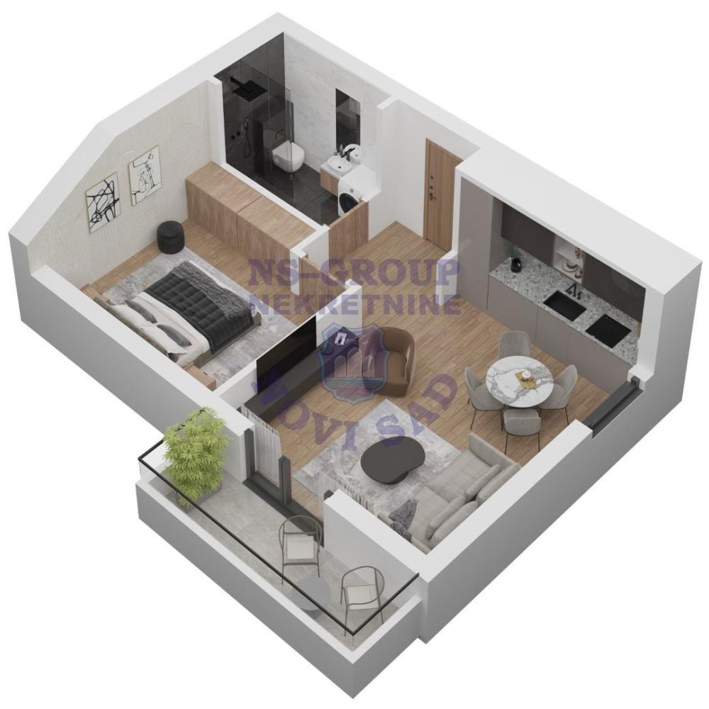 Dvoiposoban stan na prodaju, 42m2, 86.850€