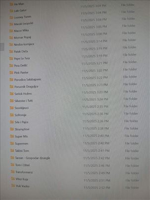 Prodajem crtane filmove i 3 serije na USBu