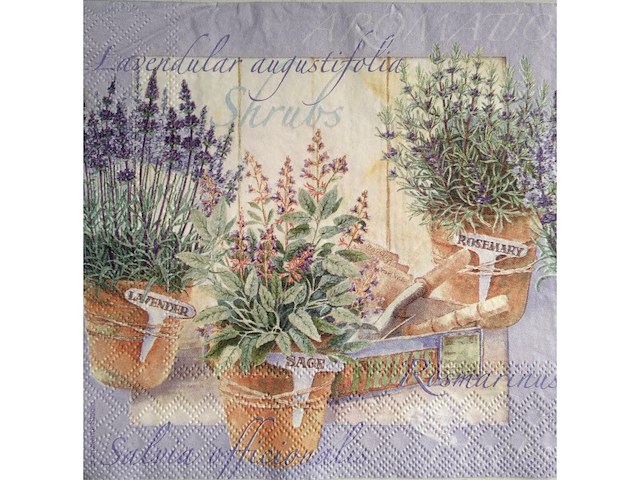Salveta NL_141 - 33x33cm Cveće Lavanda Začini