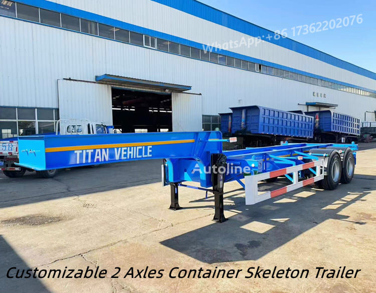 Nova Titan Customizable TITAN 2 Axles Container Skeleton Trailer poluprikolica za prevoz kontejnera