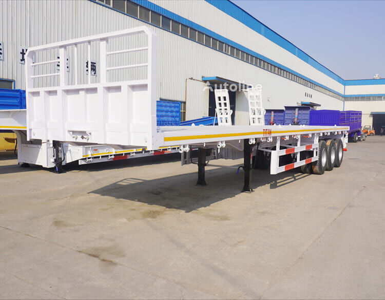 Nova Titan 3 Axle 40 Ft Flatbed Trailer Capacity in Tons poluprikolica platforma